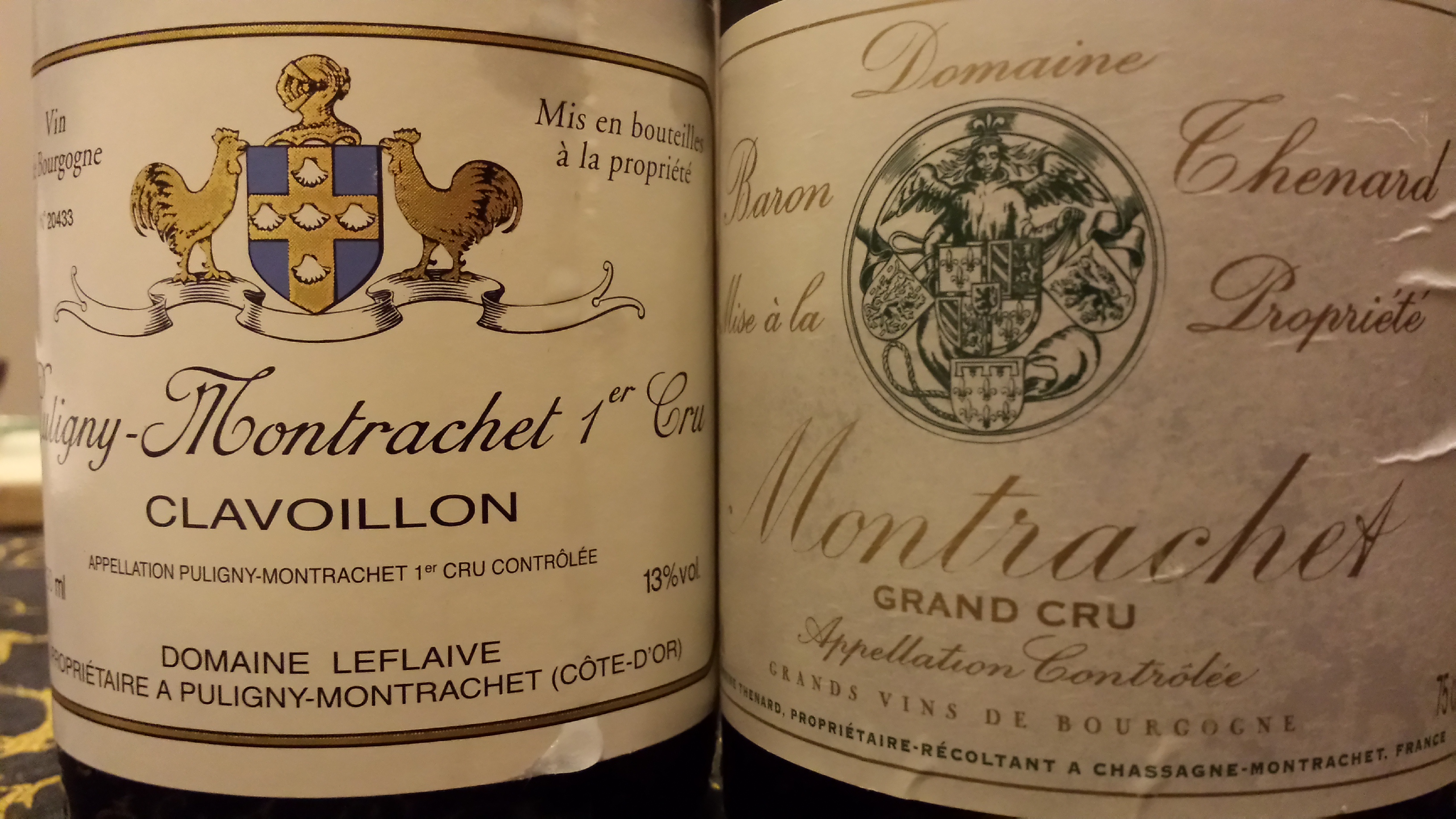 2009 Baron Thenard Montrachet Grand Cru, 1989 Palmer, 2003 La Mondotte ...